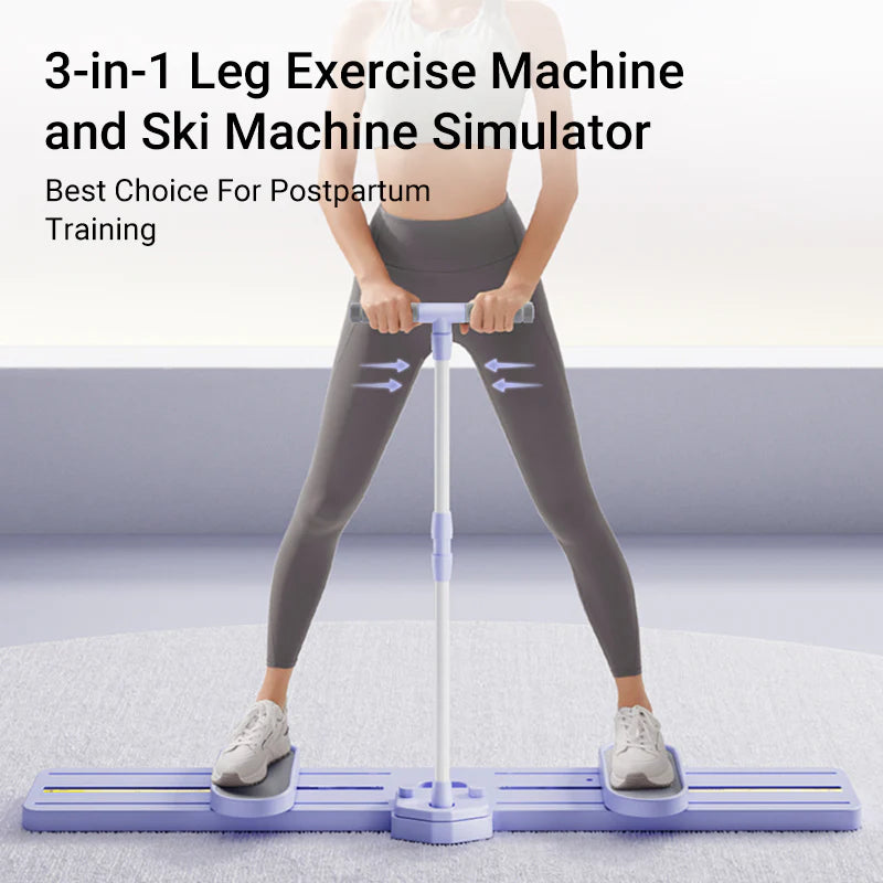 Ski Trainer 3-in-1 Leg Exercise Machine Foldable & Portable Pelvic Mus ...